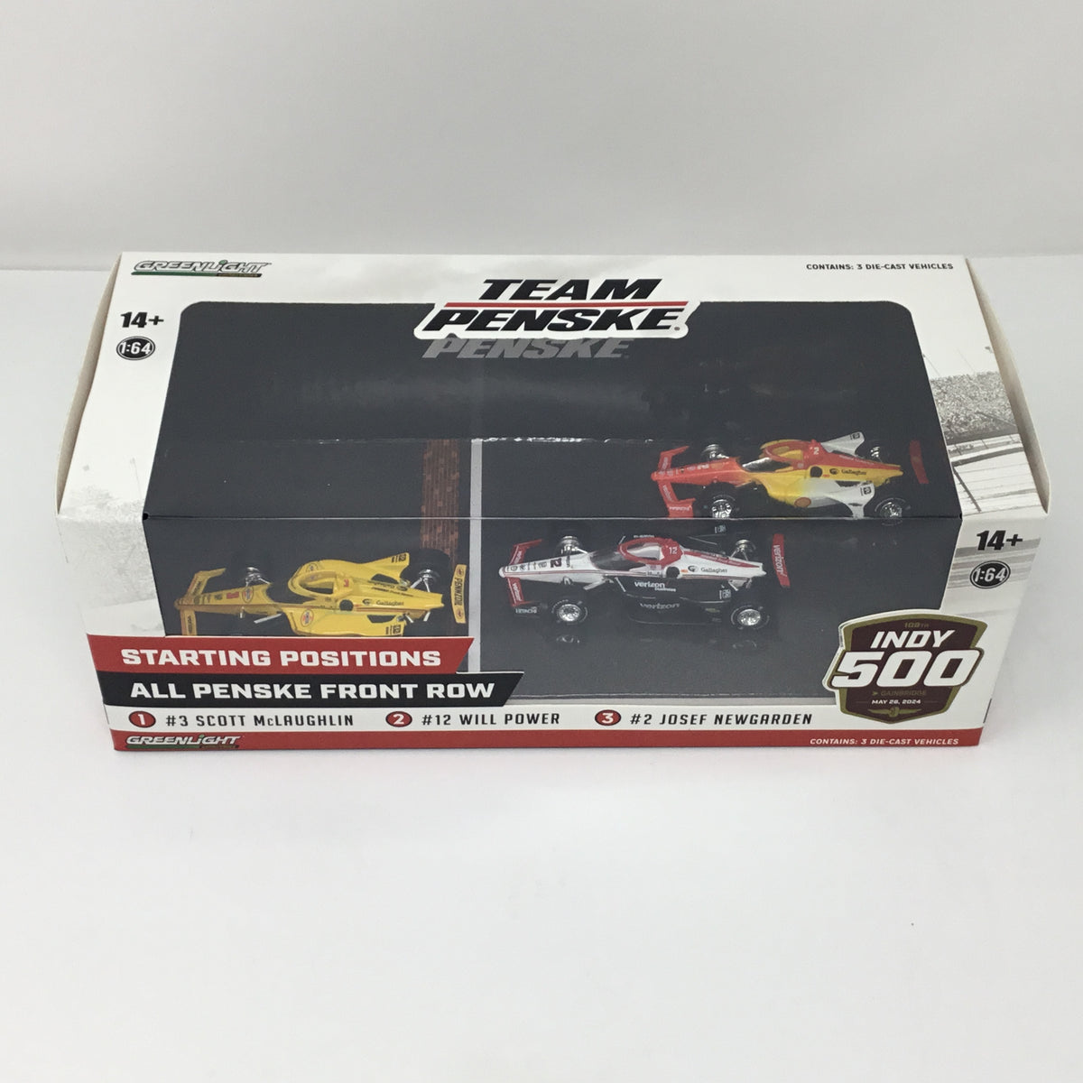 2024 Indianapolis 500 Penske Front Row 1:64 Diecast 3 Car Set – Spoiler ...